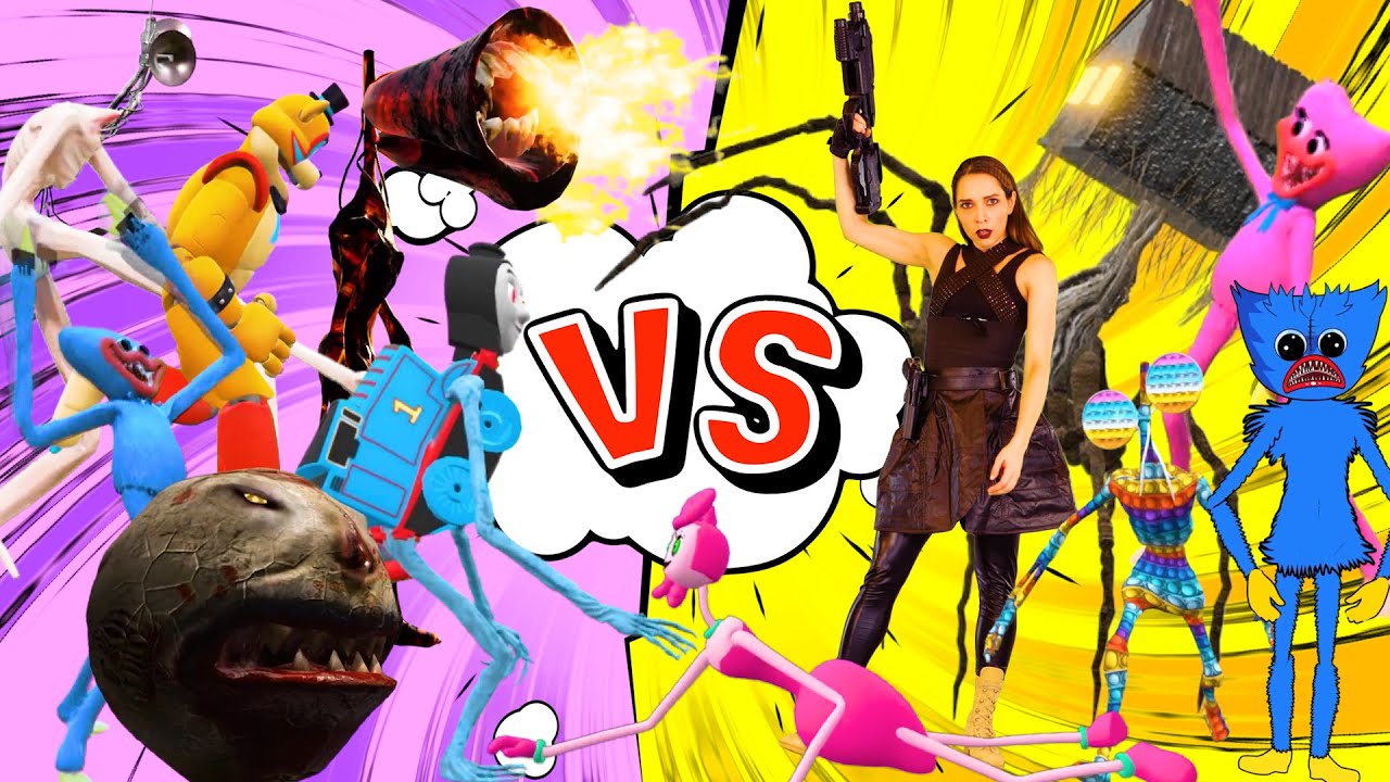 Monster School Show #8 with Lara,Team Siren Head level up boss and ...