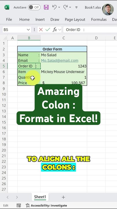 Amazing COLON : format in Excel! - YouTube