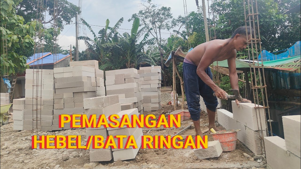 pemasangan hebel/bata ringan - YouTube