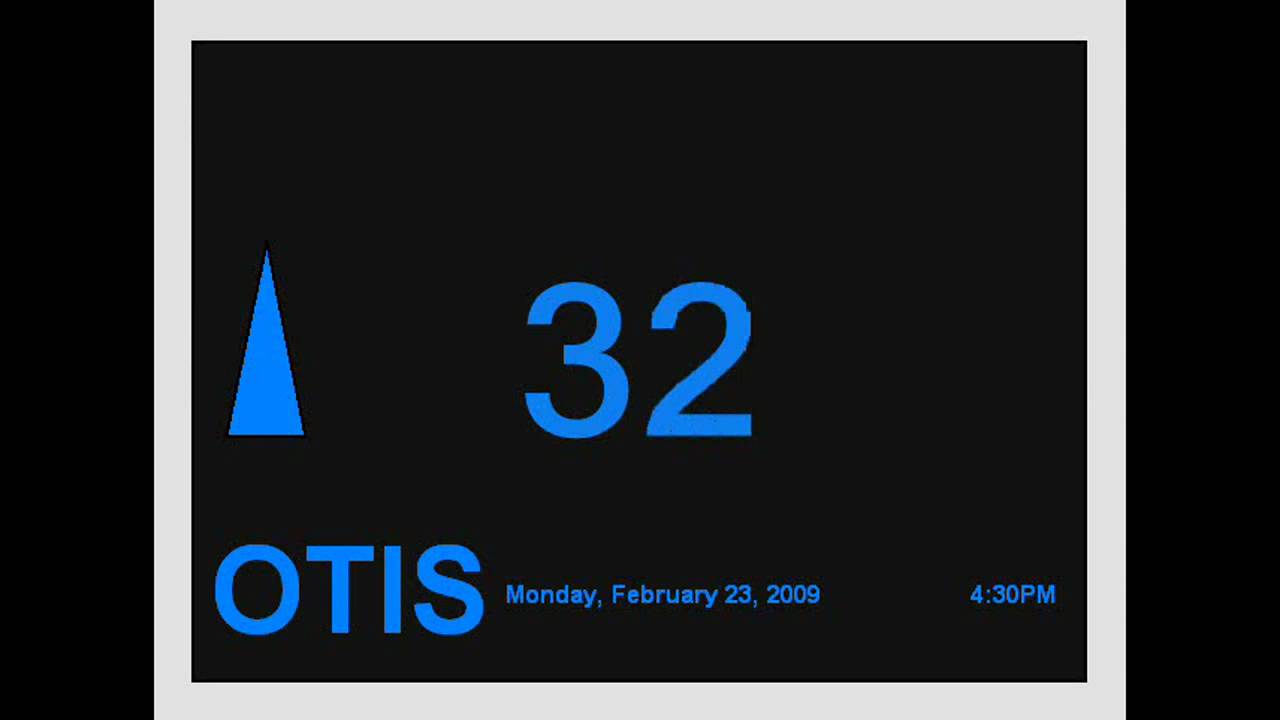 OTIS Custom Elevator Indicator Animation (ELD in Blue) HD - YouTube