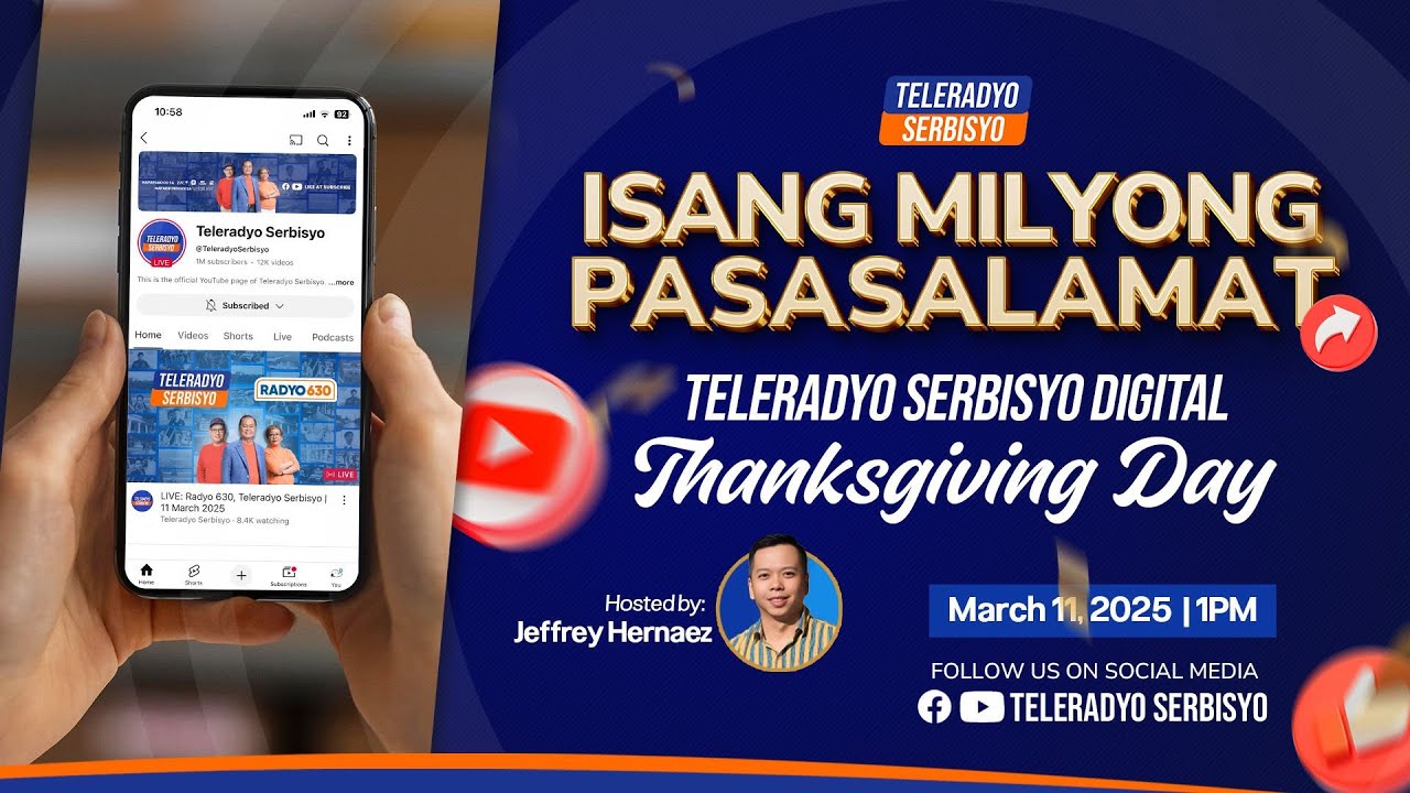 LIVE: Isang Milyong Pasasalamat: Teleradyo Serbisyo Digital ...