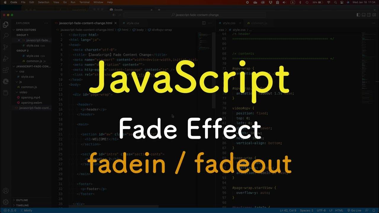 【JavaScript】Fade In / Fade Out | Change Content - YouTube