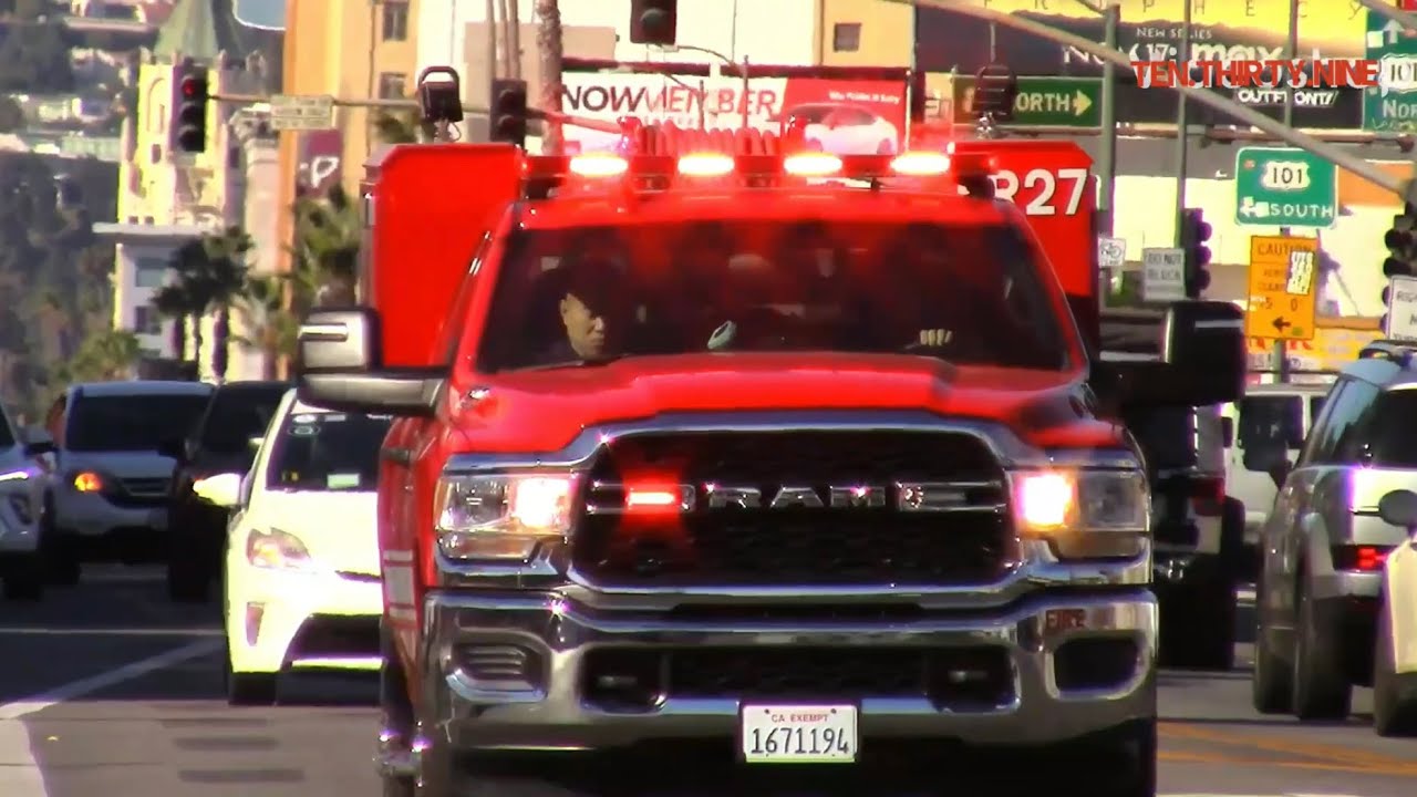 LAFD RESCUE AMBULANCE 82 | FAST RESPONSE 827 RESPONSE - YouTube