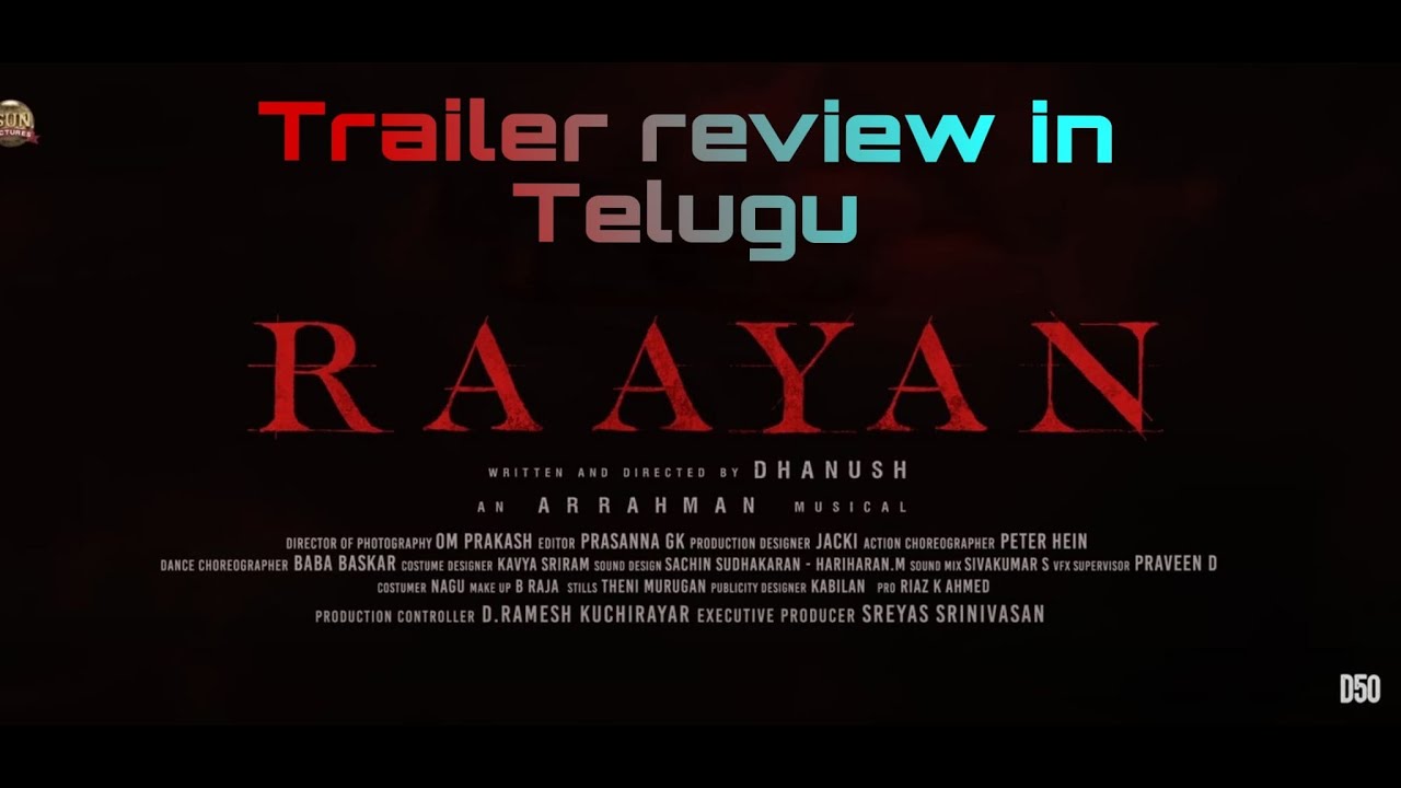 RAAYAN - Official Trailer Telugu Review | Dhanush | Sun Pictures | A.R ...