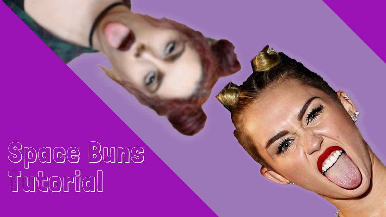 MILEY'S SPACE BUNS TUTORIAL || MimiPeaceLove - YouTube