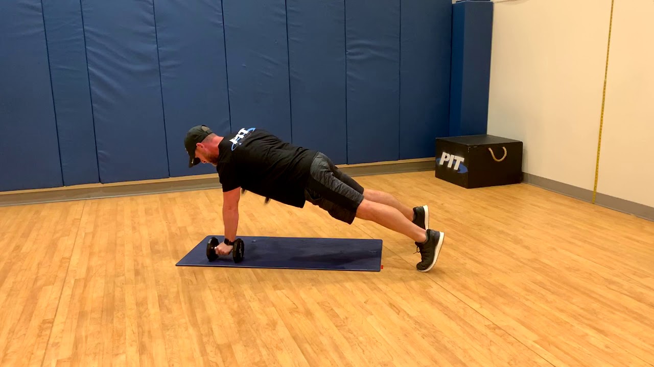 DB Push Up Row - YouTube