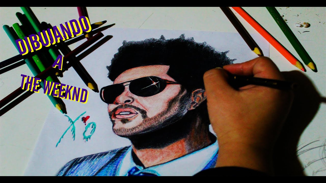 DIBUJANDO a THE WEEKND | drawing The Weeknd🎨 - YouTube