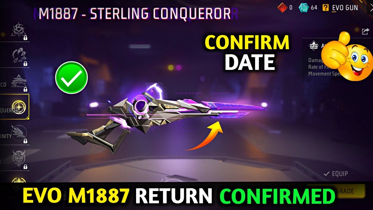Free Fire Evo M1887 Skin Return Kab Aayegi? | Evo M1887 Shotgun Return ...