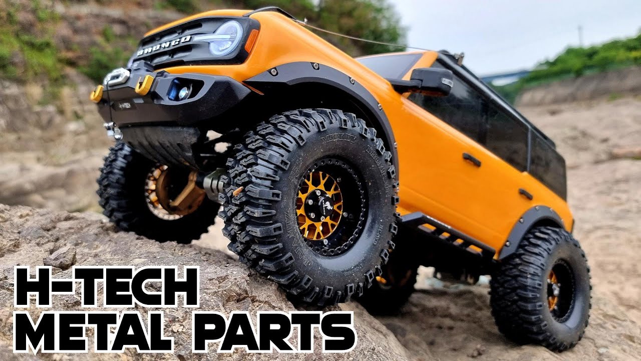 Traxxas TRX4 2021 Ford Bronco Upgrade : H-Tech Custom Metal Parts - YouTube