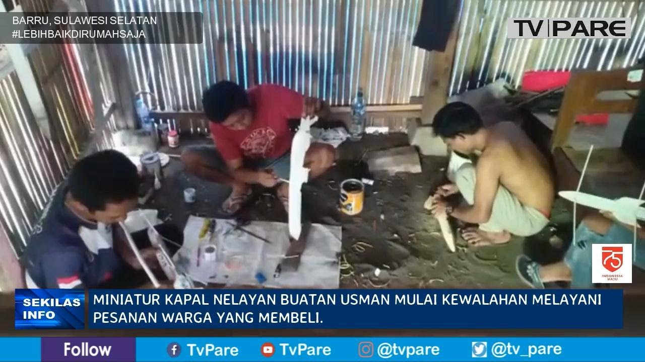 INTIPS PEMBUATAN MINIATUR PERAHU NELAYAN KHAS BUGIS BUATAN ABK - YouTube