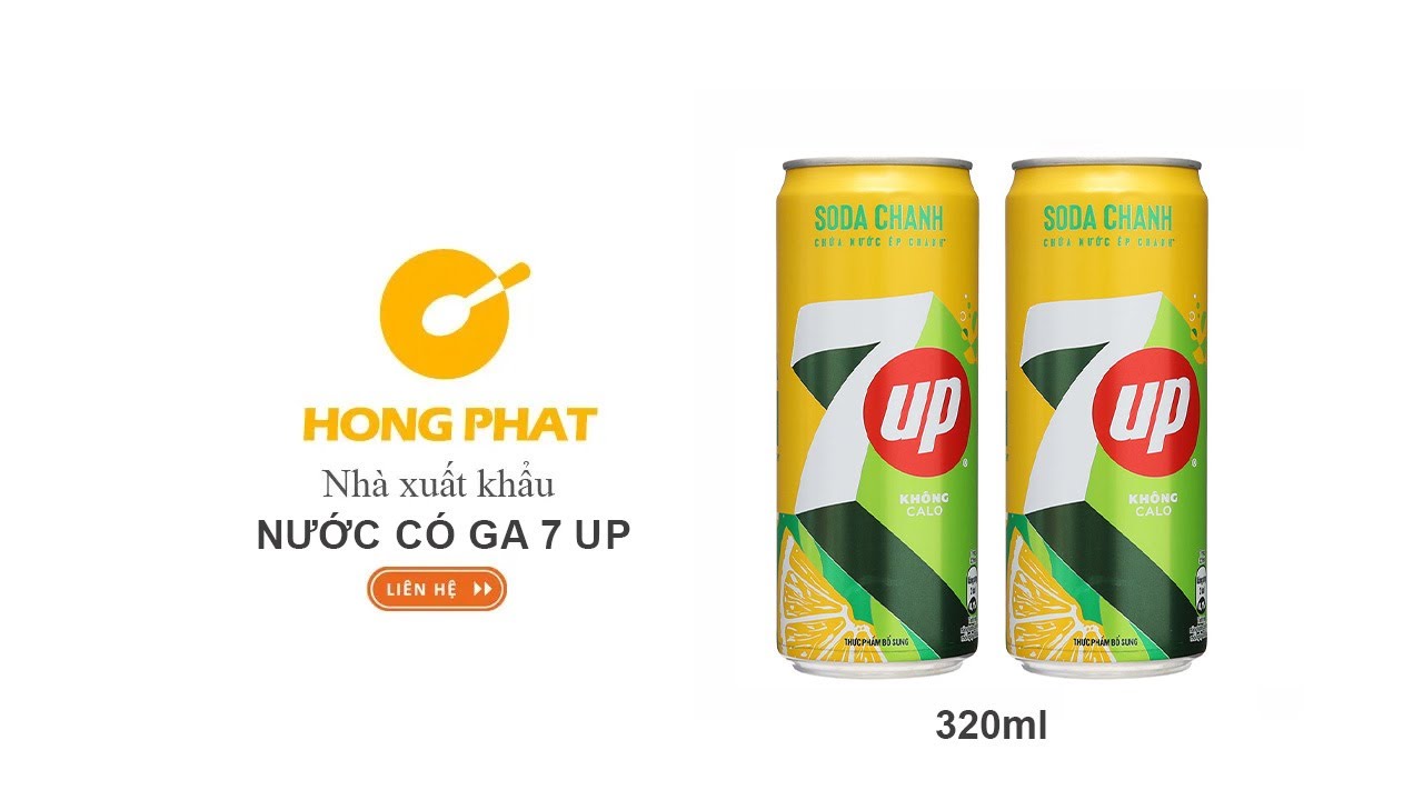 HỒNG PHÁT Nhà Xuất Khẩu: Nước Ngọt Soda Chanh 7 Up Lon 320ml - YouTube