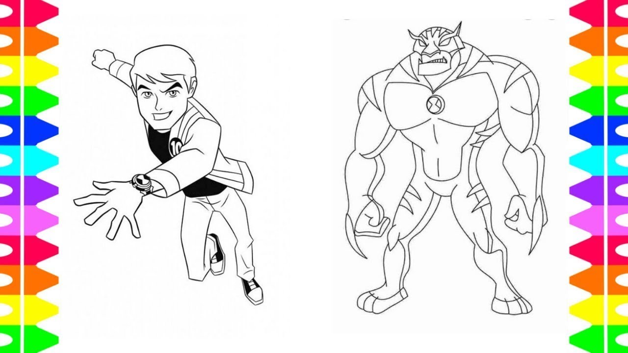 How to Draw BEN 10 Alien Force l Drawing Video Ben 10 for Kids Fun Art ...
