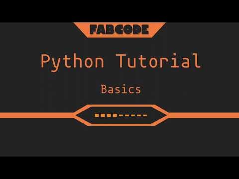 Python Tutorial | Part 1 | Fabcode - YouTube