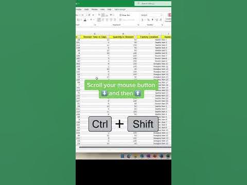 horizontal scroll in excel - YouTube