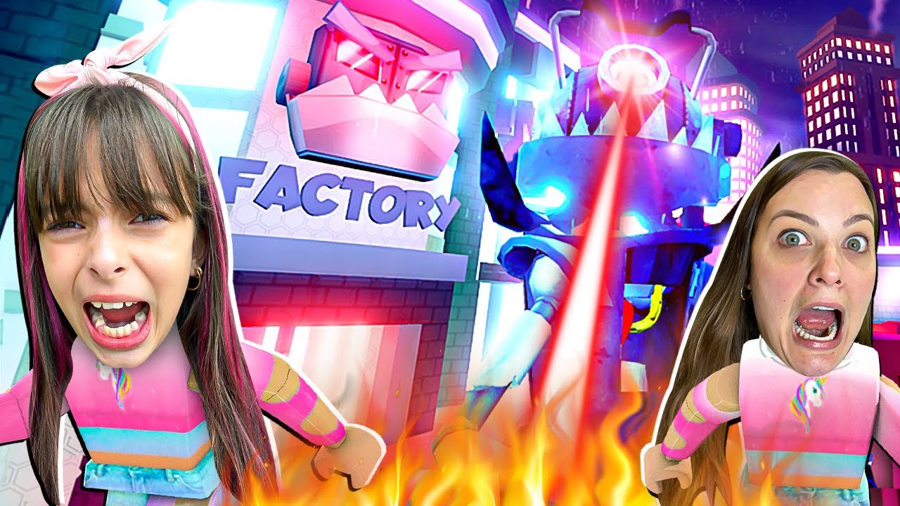 Não deixe o robô do mal te pegar! - Escape Evil Robot Factory Obby ...