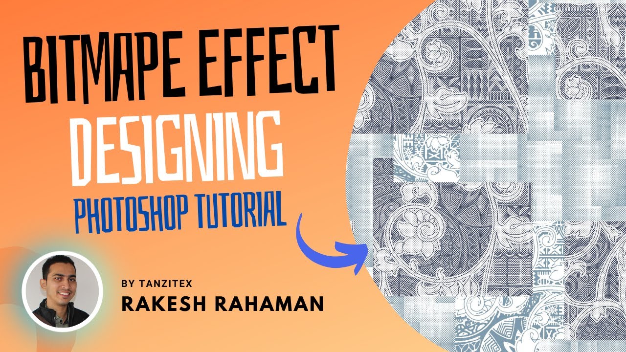 Bitmape Effect #photoshoptutorial #textileprinting #digitalprint # ...