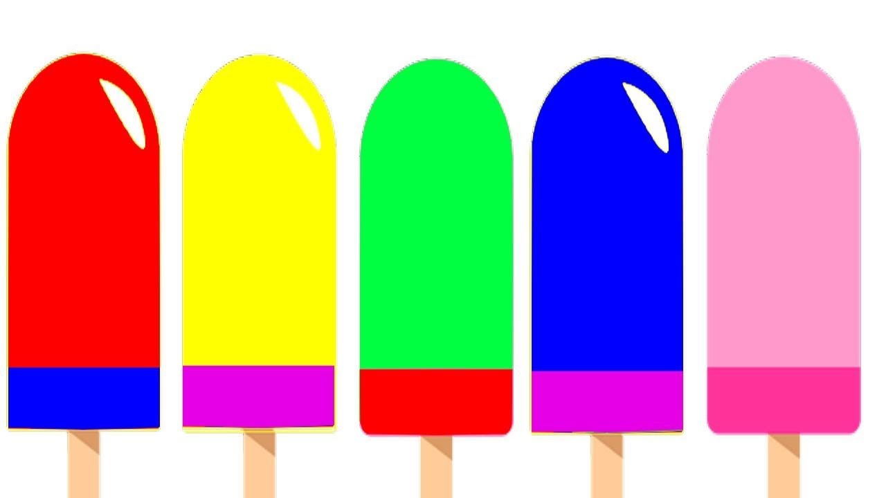 Learning Colors with Ice Cream Popsicles - YouTube