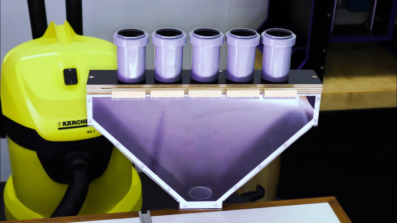 Making Simple Dust Collection Switcher // Homemade Blast Gate - YouTube