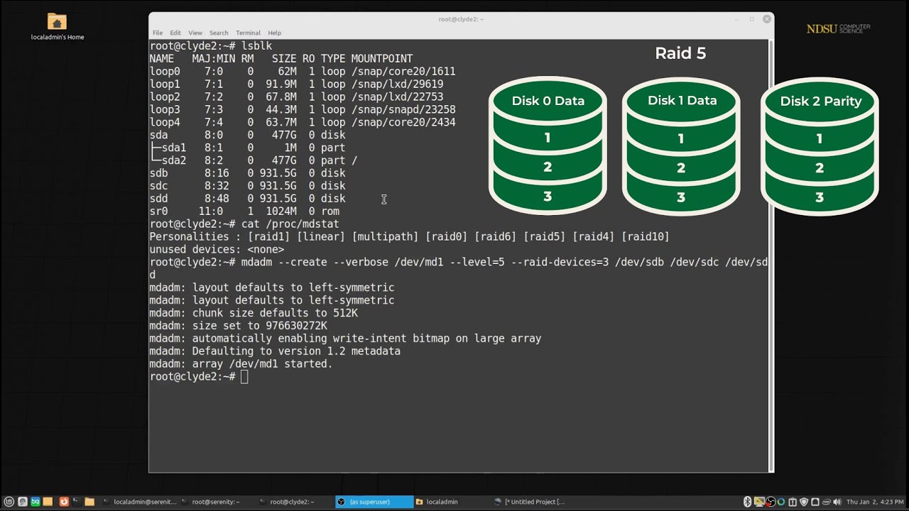 Create A Basic RAID5 Array on Linux - YouTube