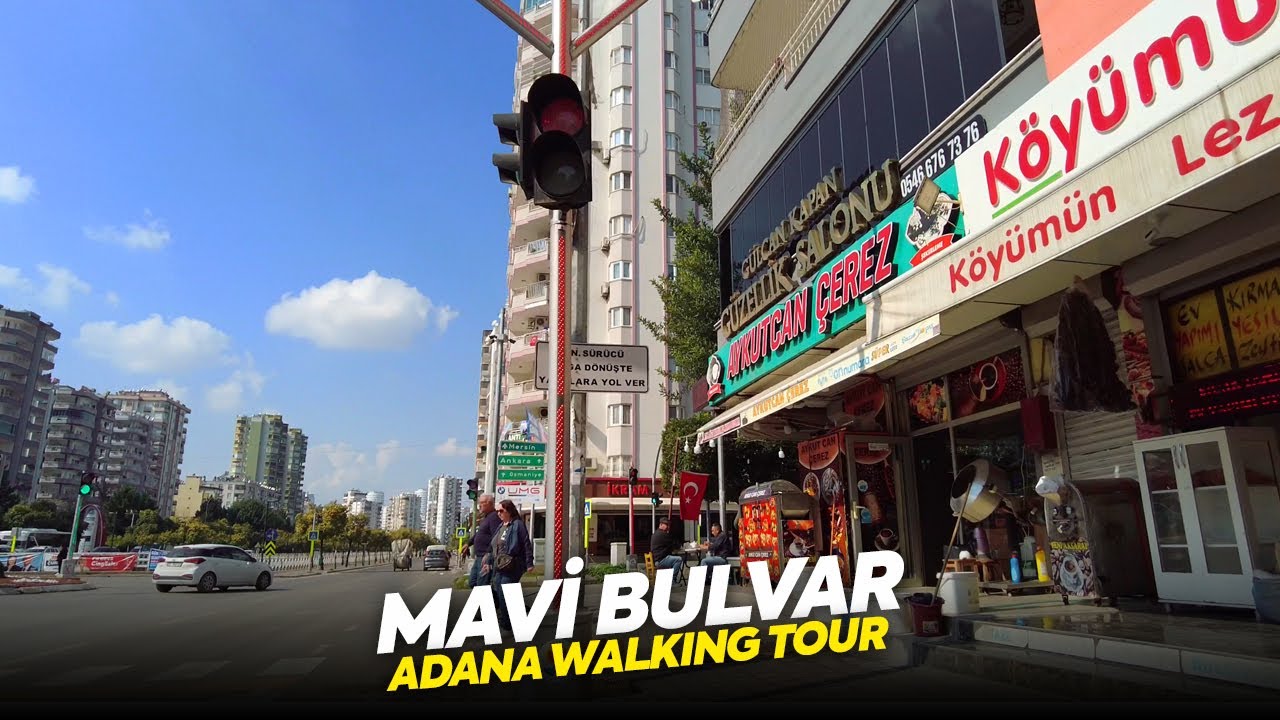 Mavi Bulvar | Adana Walking Tour | 4K Turkey - YouTube