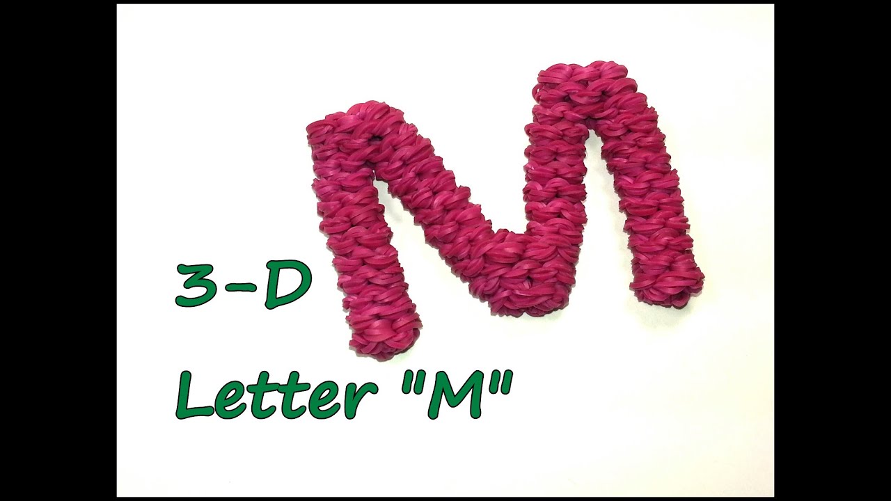 3-D Letter "M" Tutorial by feelinspiffy (Rainbow Loom) - YouTube
