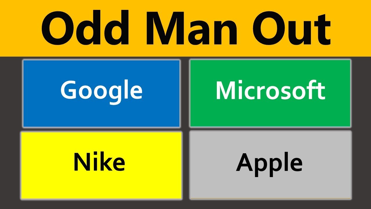 Find Odd Man Out : Quiz - 4 - YouTube