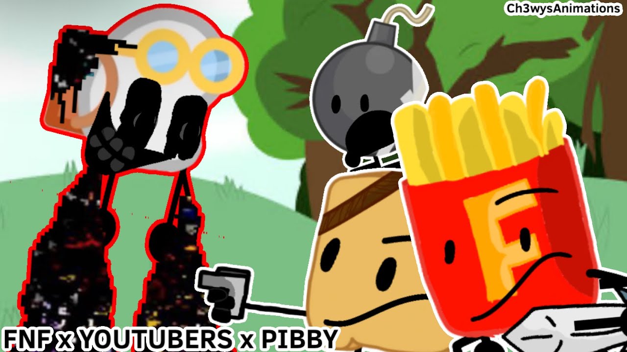 FNF x YOUTUBERS x PIBBY Concept | Vs Number_Boi | Mending Friendships ...