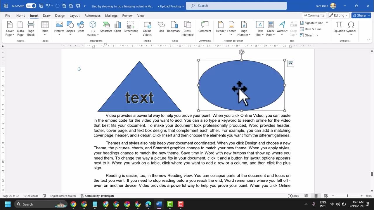How To Adding Text to a Shape in Microsoft Word - YouTube