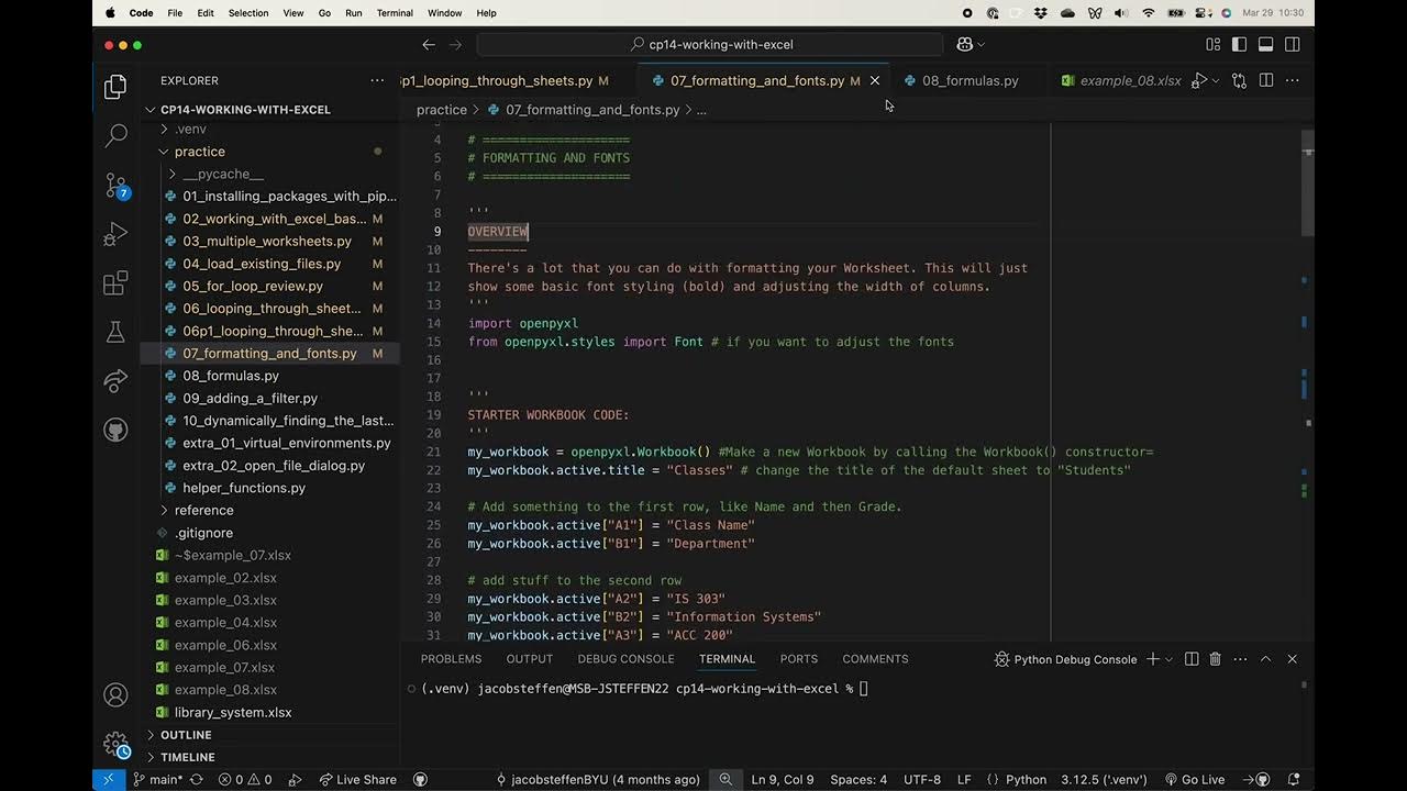 openpyxl - Adding Excel Formulas - YouTube