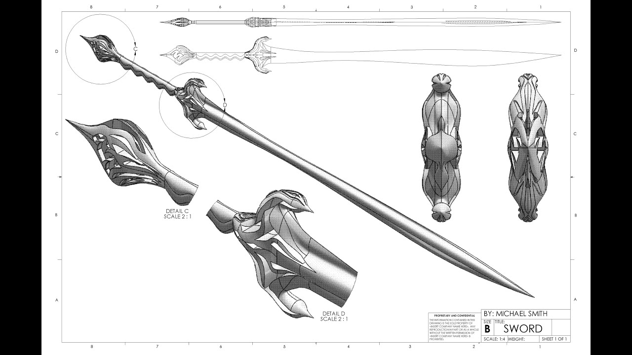 SOLIDWORKS - HOW I MODELED MY SWORD (FAST VERSION) - YouTube
