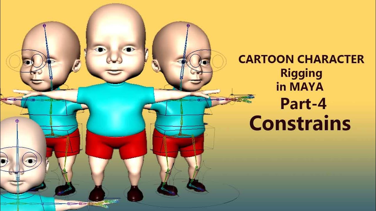 Cartoon Character Rigging Part-4 Constrains - YouTube
