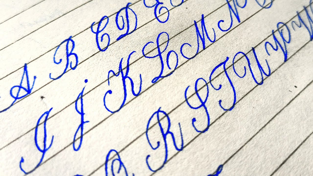 Cursive Writing from A to Z Using Simple Gel pen - YouTube