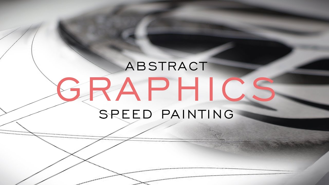 SPACE. Speed painting. Drawing abstract black and white graphics - YouTube
