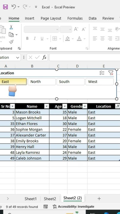 Slicer Function In Excel #shorts #exceltech #excelworld #exceltips #viralvideo - YouTube
