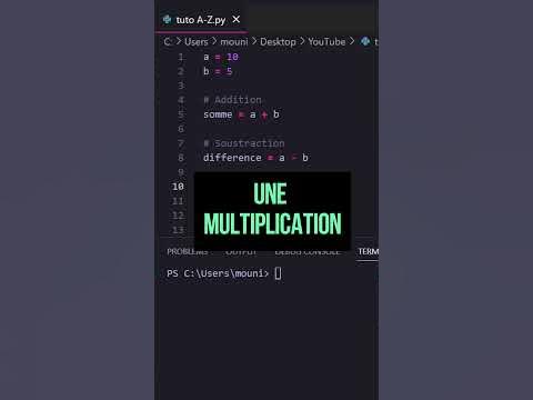 Coder En Python : Opérations sur les variables #shorts #coding #python3 #python #programming ...