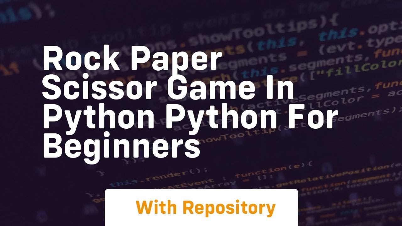 Rock paper scissor game in python python for beginners - YouTube