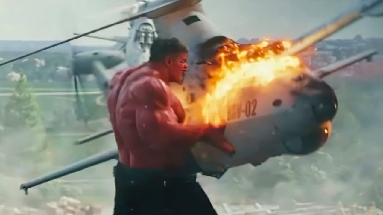 Red Hulk Throws Helicopter Captain America Brave New World Latest TV ...