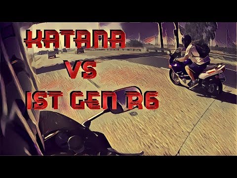 SUZUKI KATANA vs 1ST GEN R6 - YouTube