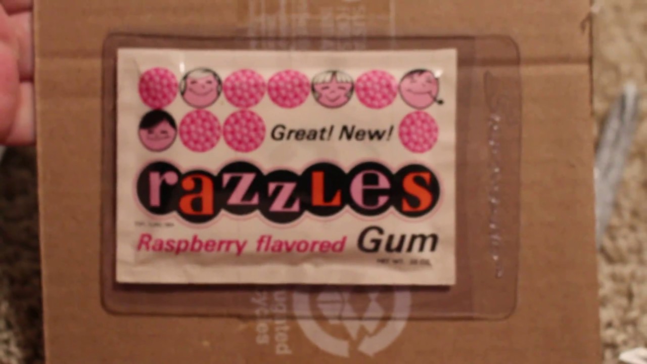 1967 Fleer Razzles Candy Gum - YouTube