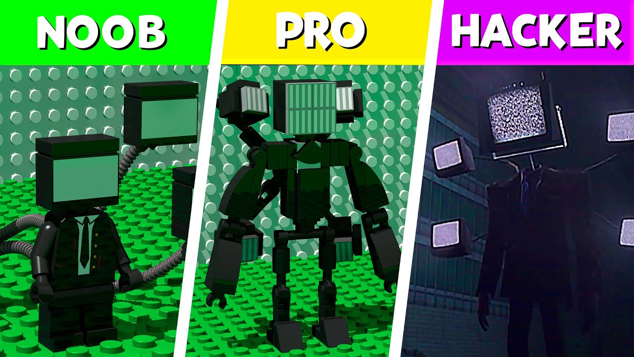 LEGO Titan Tv Man: Noob, Pro, HACKER! | Skibidi Toilet - YouTube