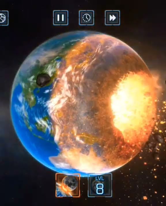 moon destroyed the Earth 😱😱😱 #shorts #earth #trending #moon #destroy # ...