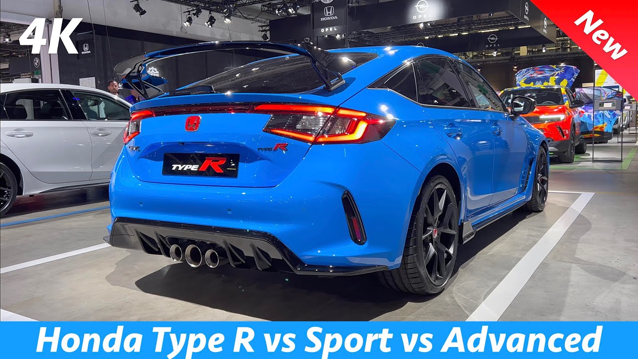 Honda Civic Type R vs Sport vs Advanced 2023 Quick look in 4K (Exterior ...