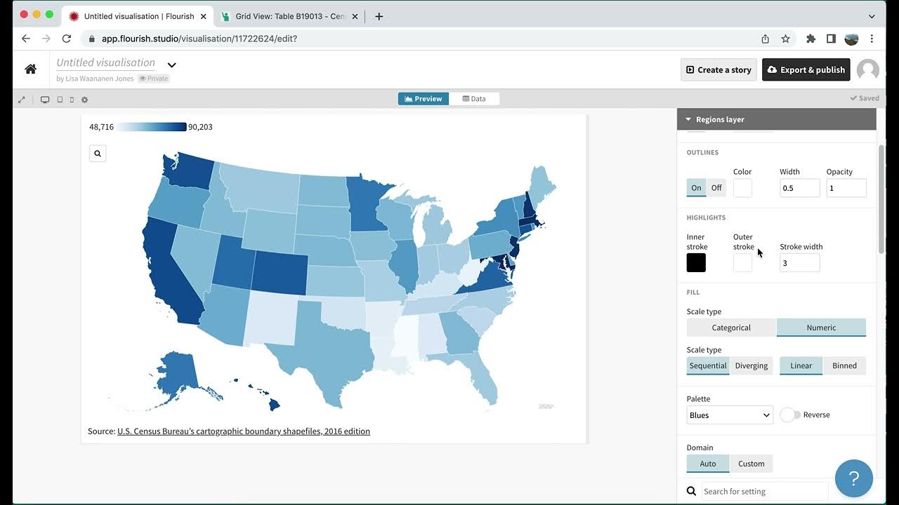 Making a choropleth state map with Flourish - YouTube