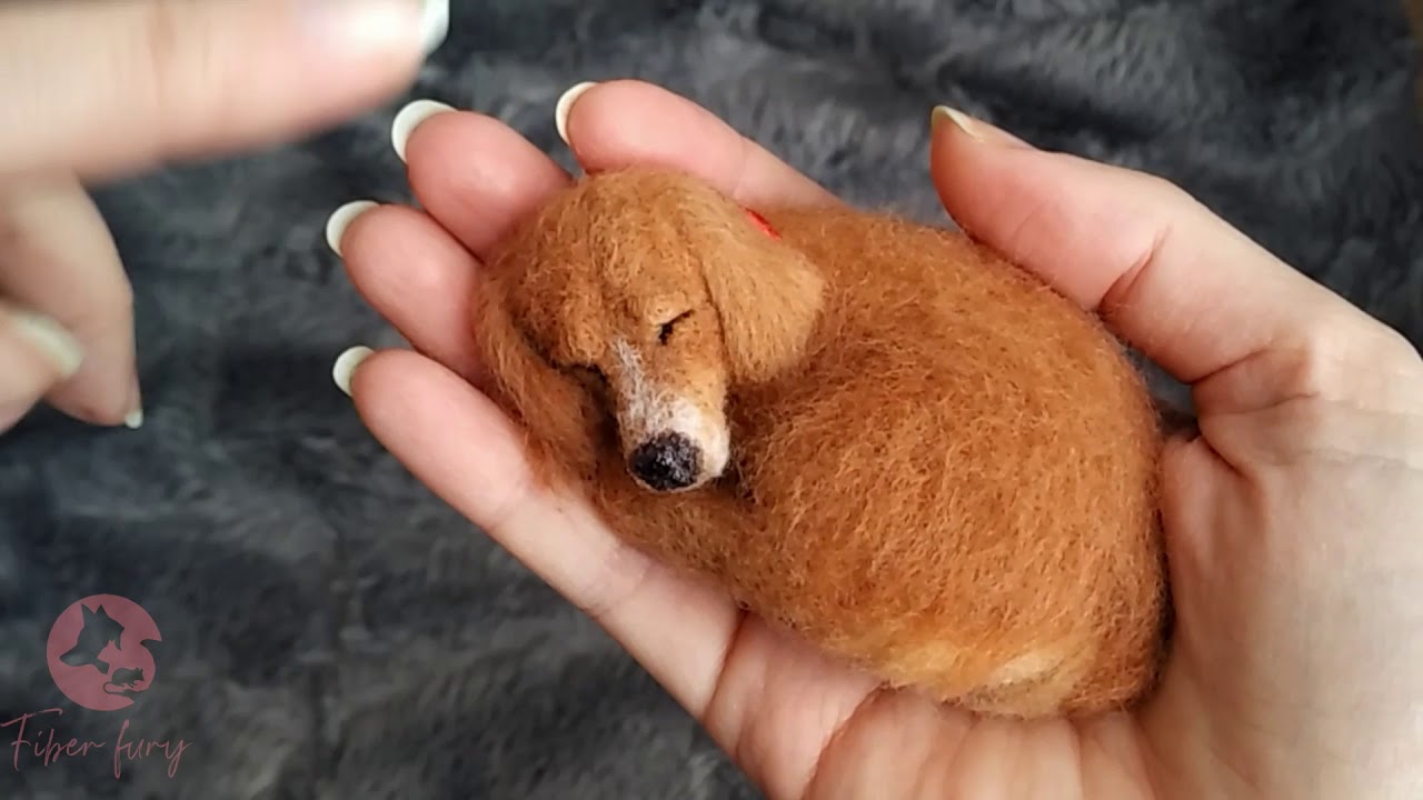 Sleeping dog - "Morphy" #needlefelteddog #filcowanie #realistic # ...