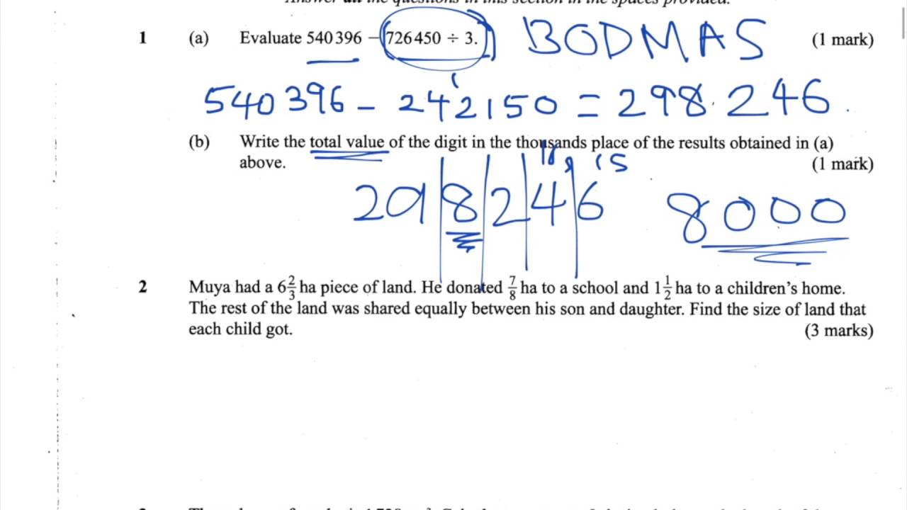 KCSE 2015 Mathematics Paper 1 Questions 1 3 YouTube kcse-2015-mathematics-paper-1-questions-1-3-youtube