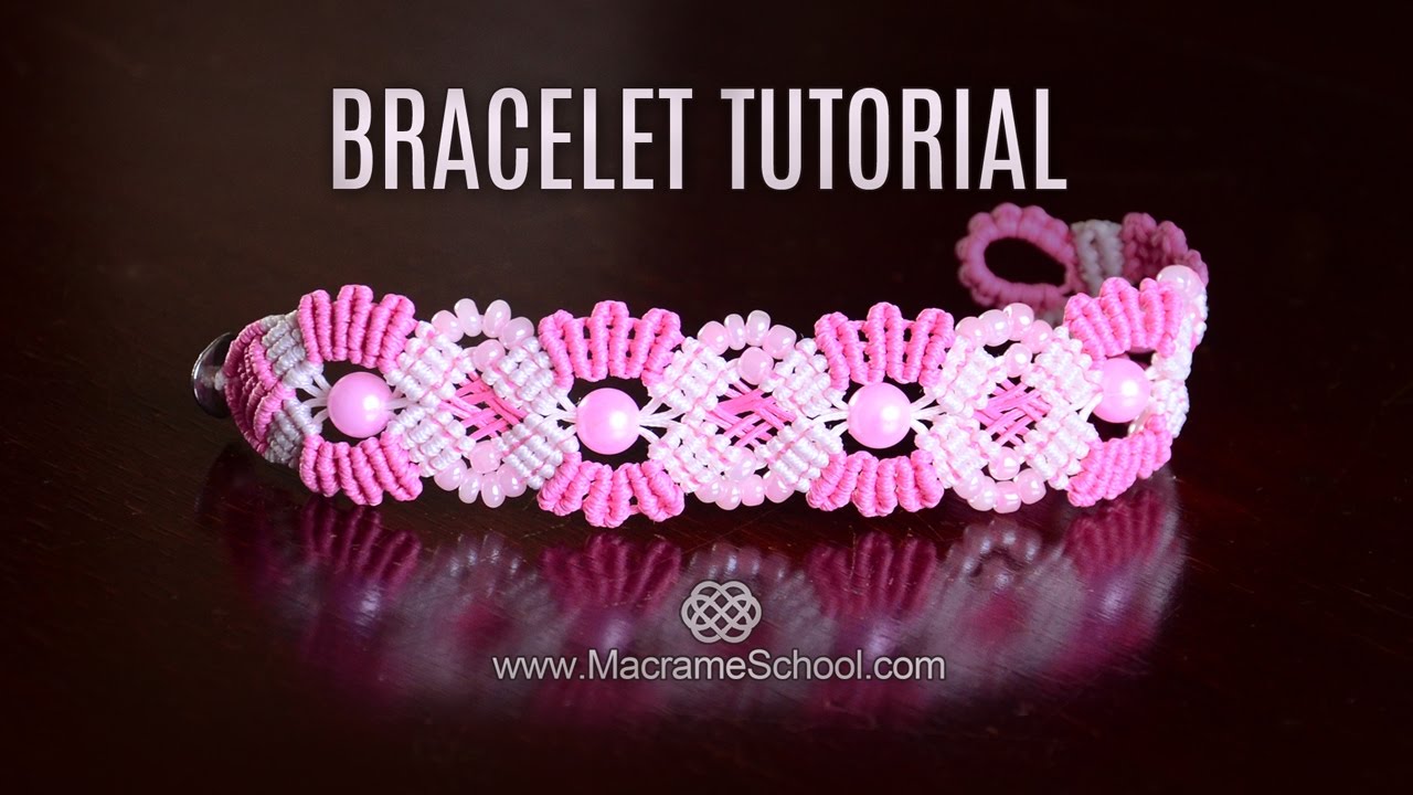 Butterflies in Flowers - Macramé Bracelet Tutorial in Boho Style - YouTube