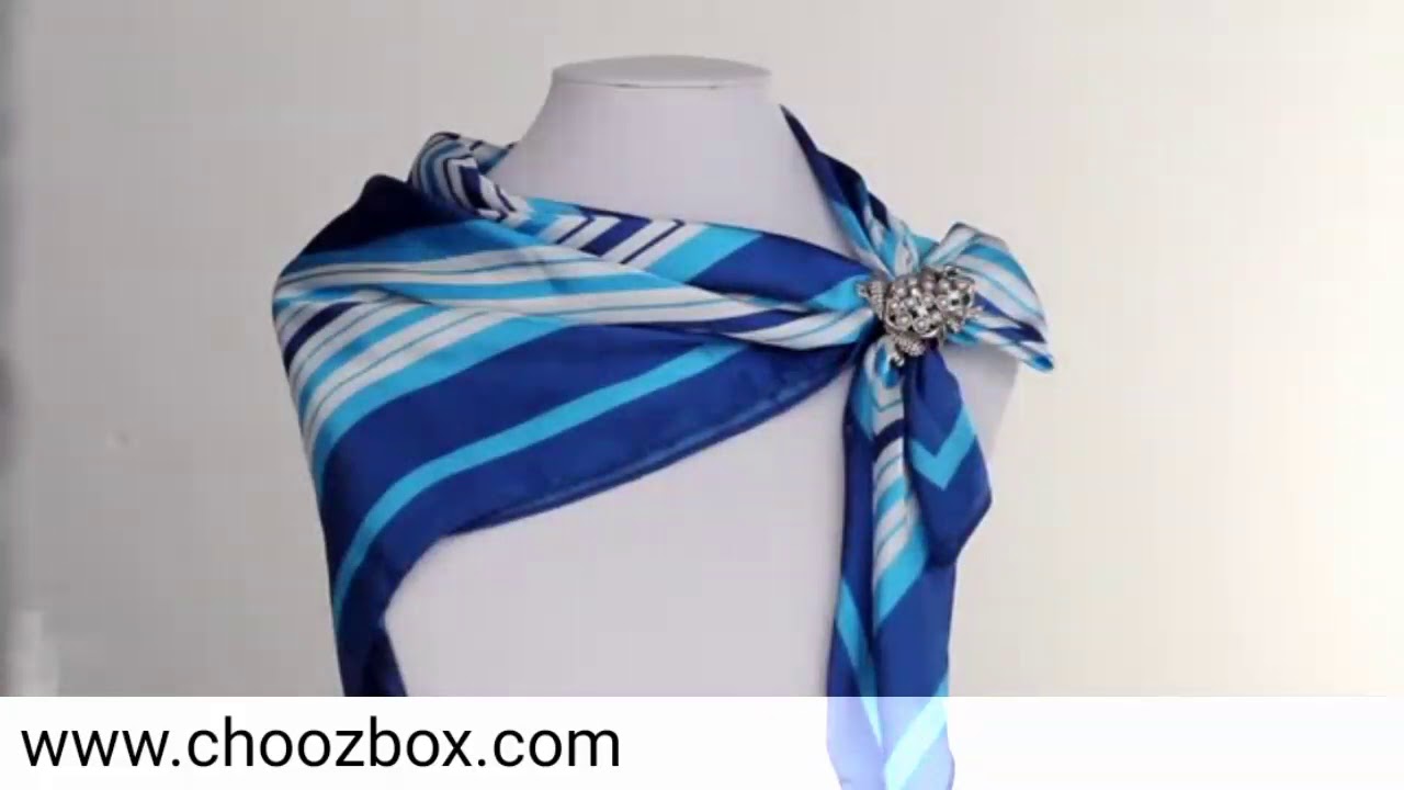 Lovely Flower Scarf Buckle Brooches -3 Rounds Scarves Brooch - YouTube