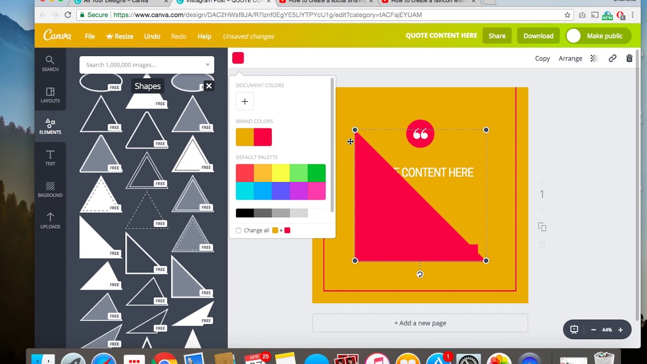 Use Canva to create a social media graphic template - YouTube