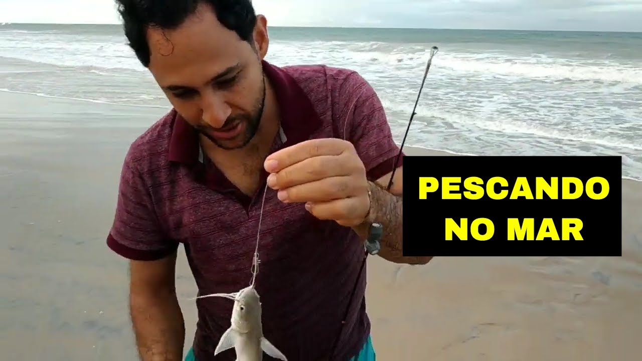 APRENDENDO A PESCAR NO MAR - YouTube