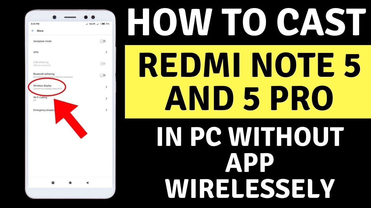 How To Cast Redmi Note 5 And 5 Pro In PC Without Any App,Wirelessely ...